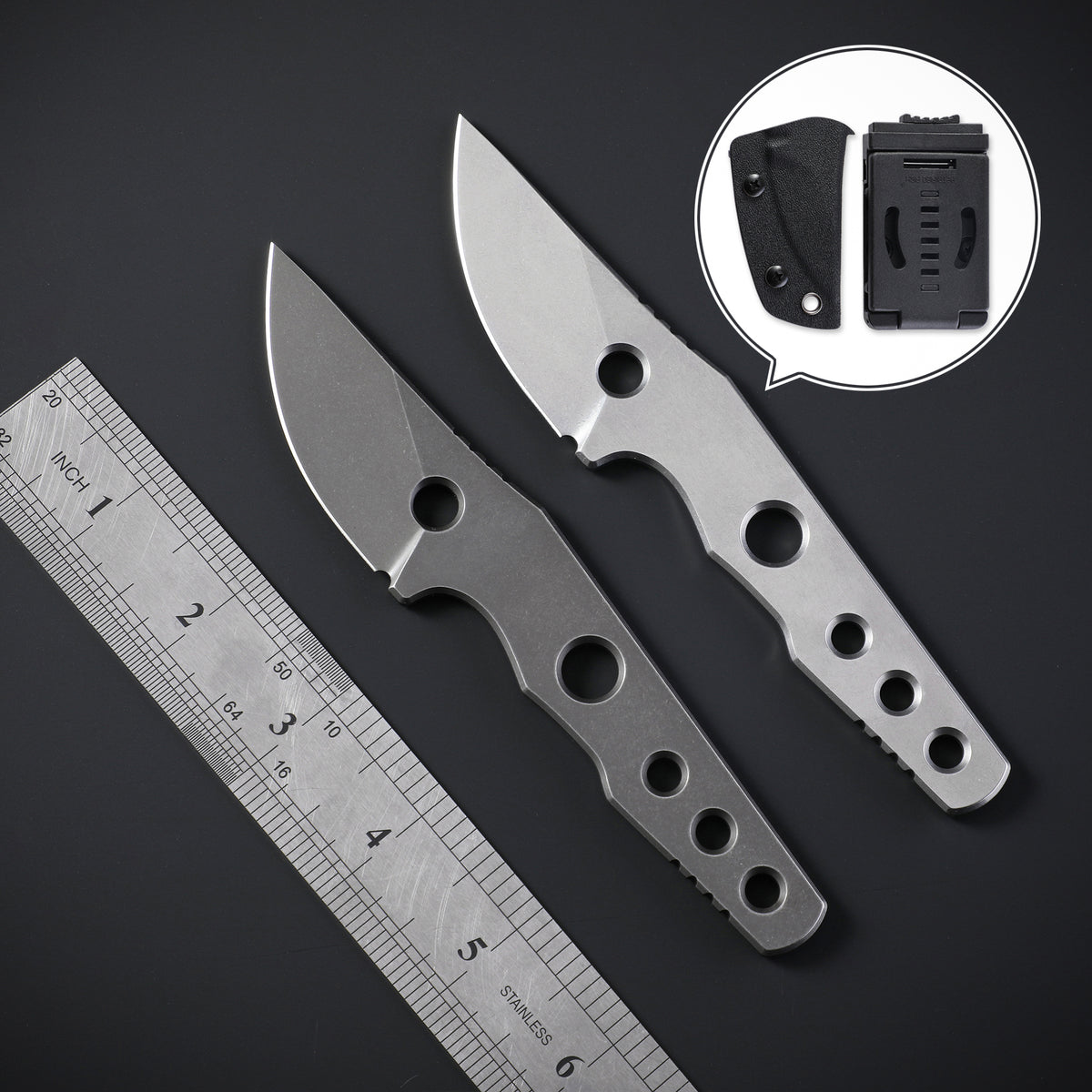 Petrified Fish PFE13 Bison ,2.4" 14C28N Stonewashed Blade, 71.5g Skele