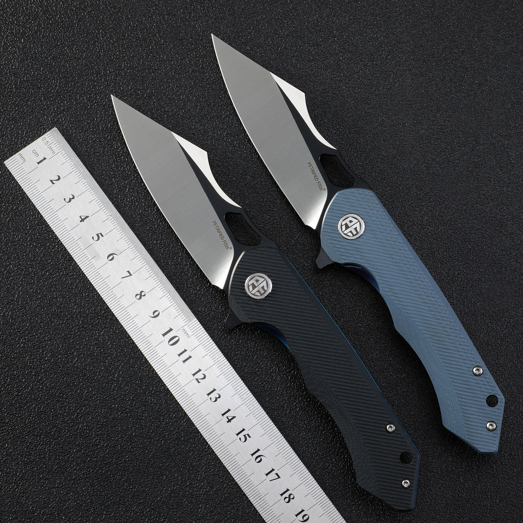 Petrified fish original PF919 Fancy folding knife D2 steel blade G10 h ...